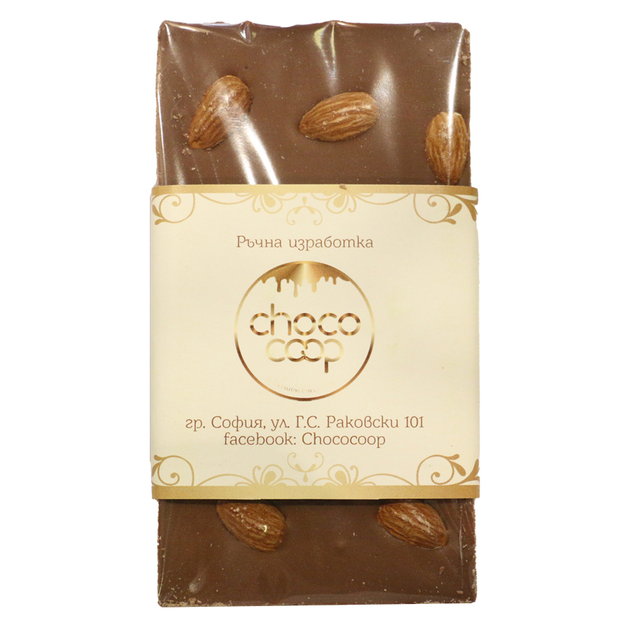 Млечен шоколад с бадем 100 г - Шоко Кооп