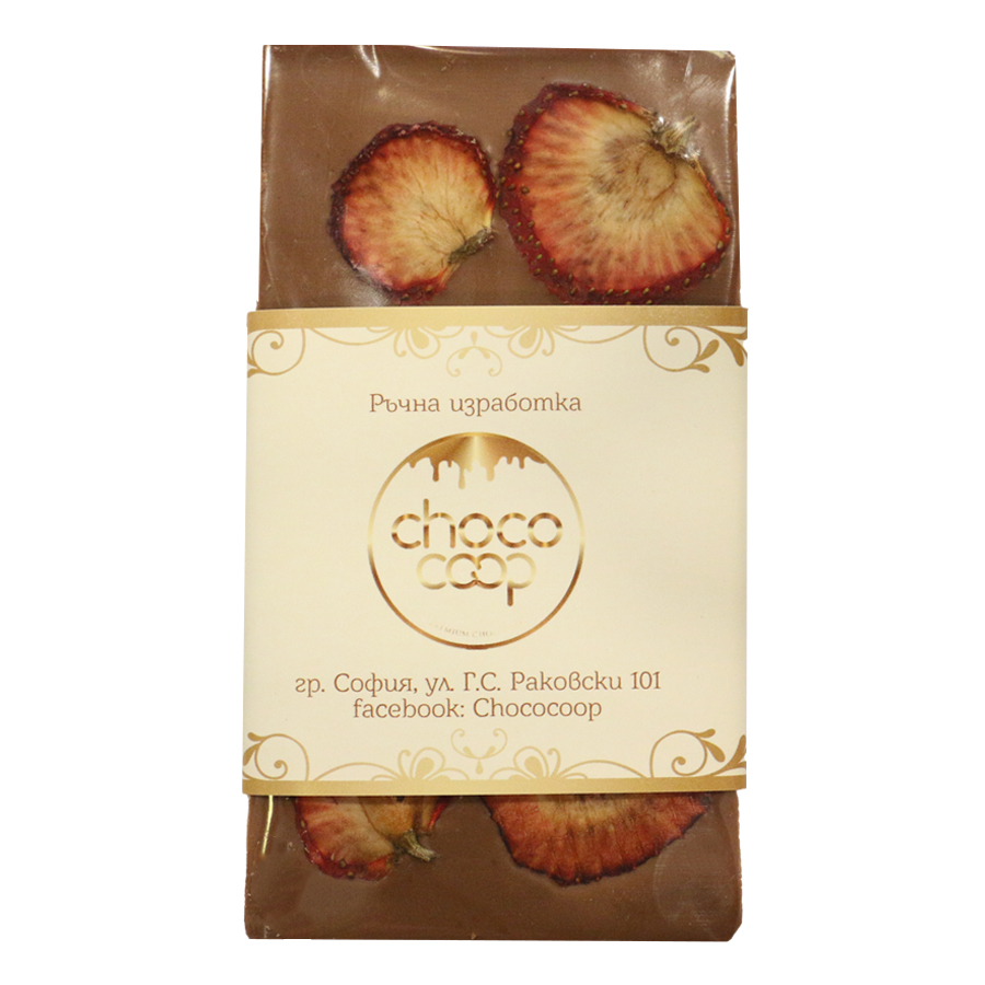 Млечен шоколад с чипс ягода 100 г - Шоко Кооп
